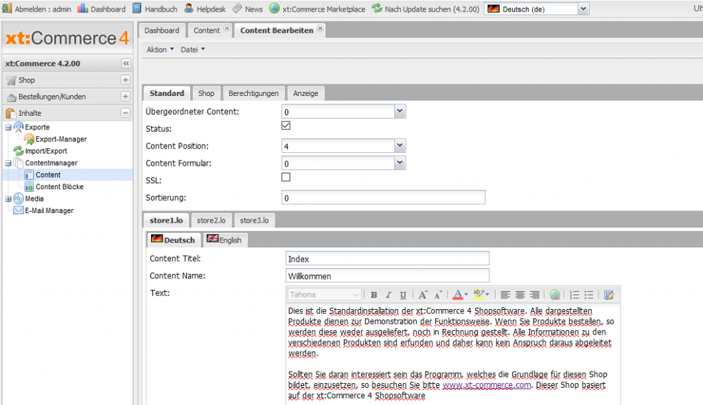Text xt:Commerce Startseite › xtcFAQ.de